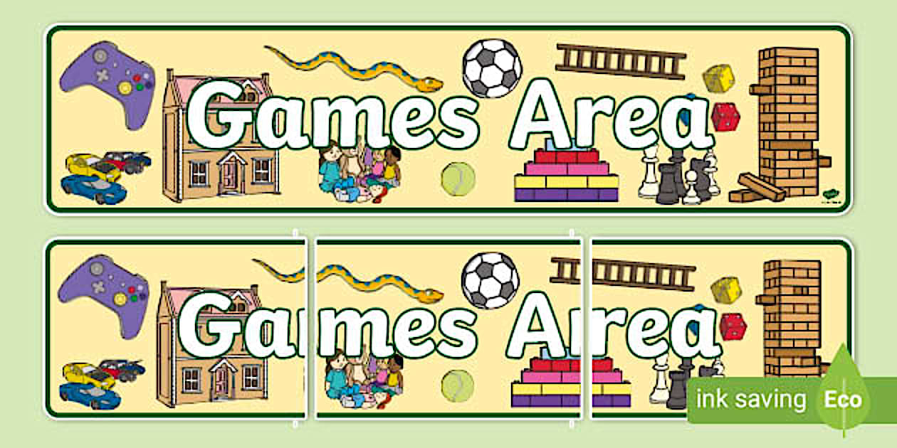 👉 Games Area Sign (teacher made) - Twinkl