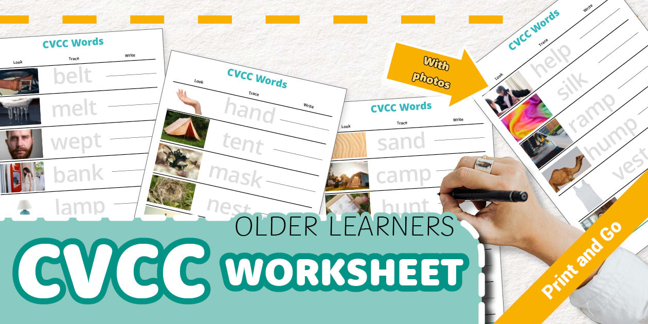 SEND Older Learners - CVCC Worksheet