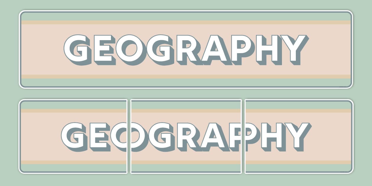 3D Effect Geography Display Banner (teacher made) - Twinkl