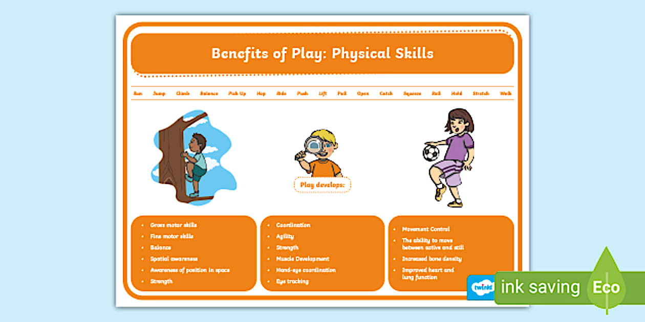 Benefits of Play: Physical Skills - Twinkl
