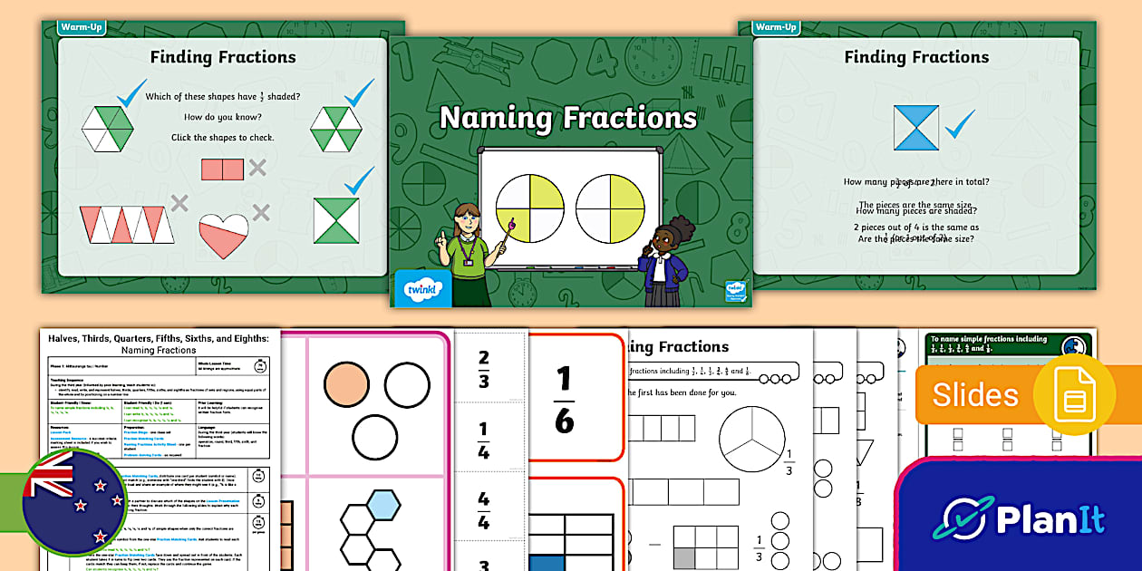 Phase 1 Rational Numbers:1/2,1/3,1/4,1/5,1/6,1/8 (Naming Fractions)