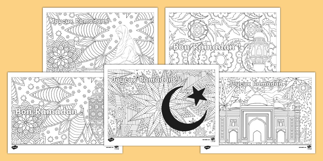 👉 Happy Ramadan In French | Mindfulness Colouring | Twinkl KS2
