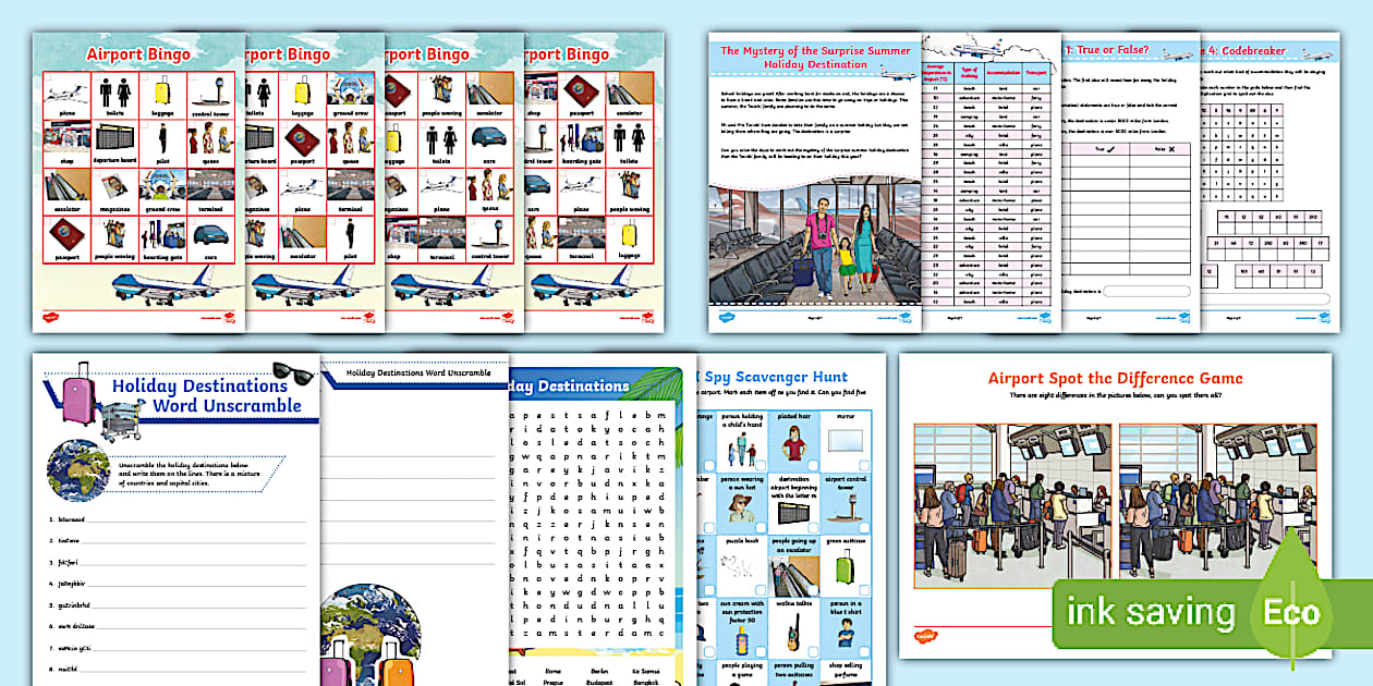 Airport Activity Booklet (Ages 7 - 11) - KS2 - Summer