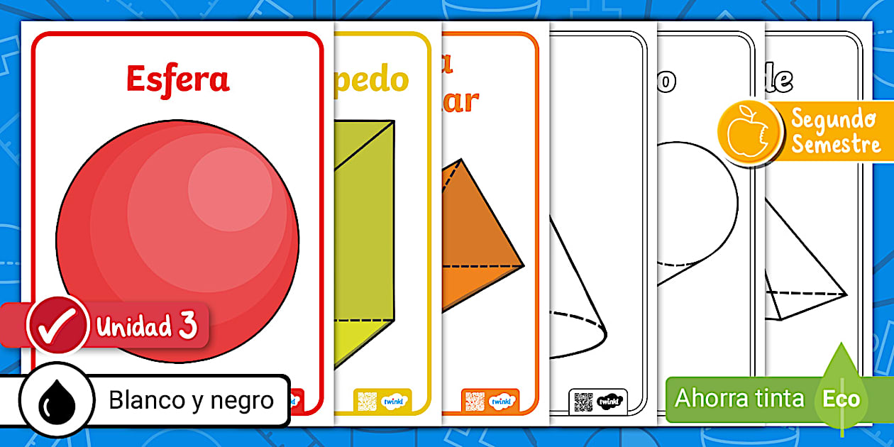 Poster: Figuras Geométricas 3D (teacher made) - Twinkl