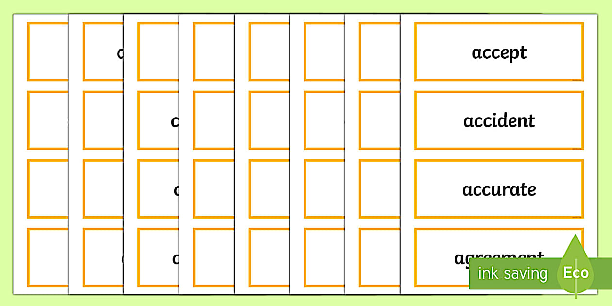 NSW Year 5 Core Words Word Cards (teacher made) - Twinkl