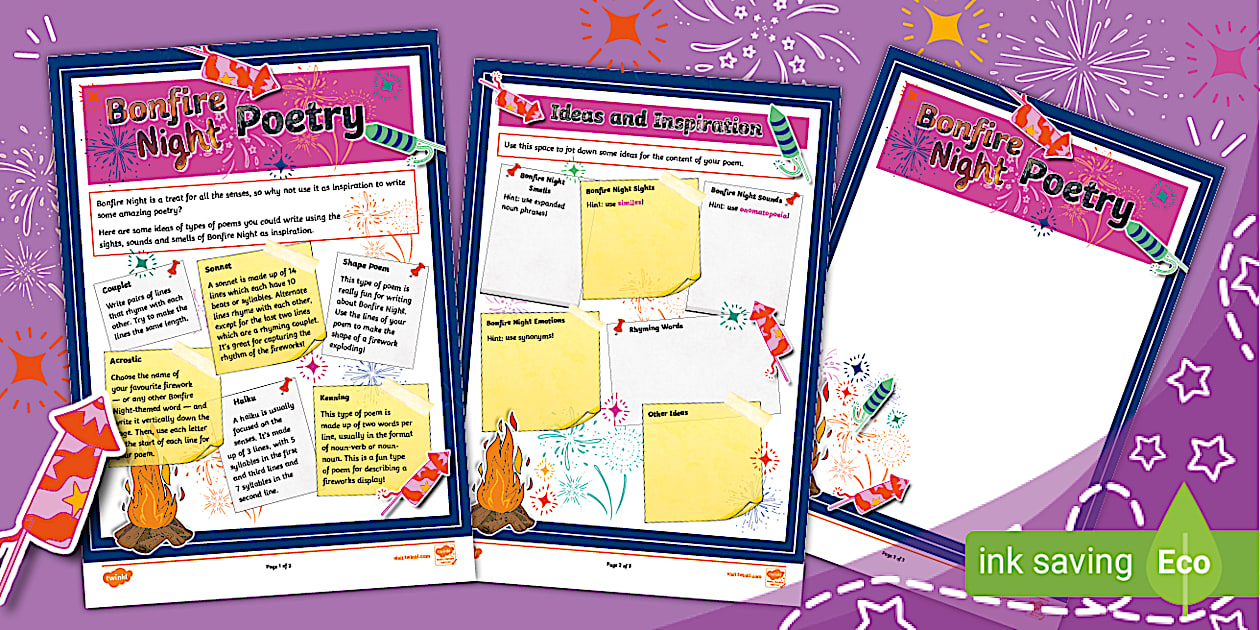 Bonfire Night Poetry (Ages 7 - 11) (Teacher-Made) - Twinkl