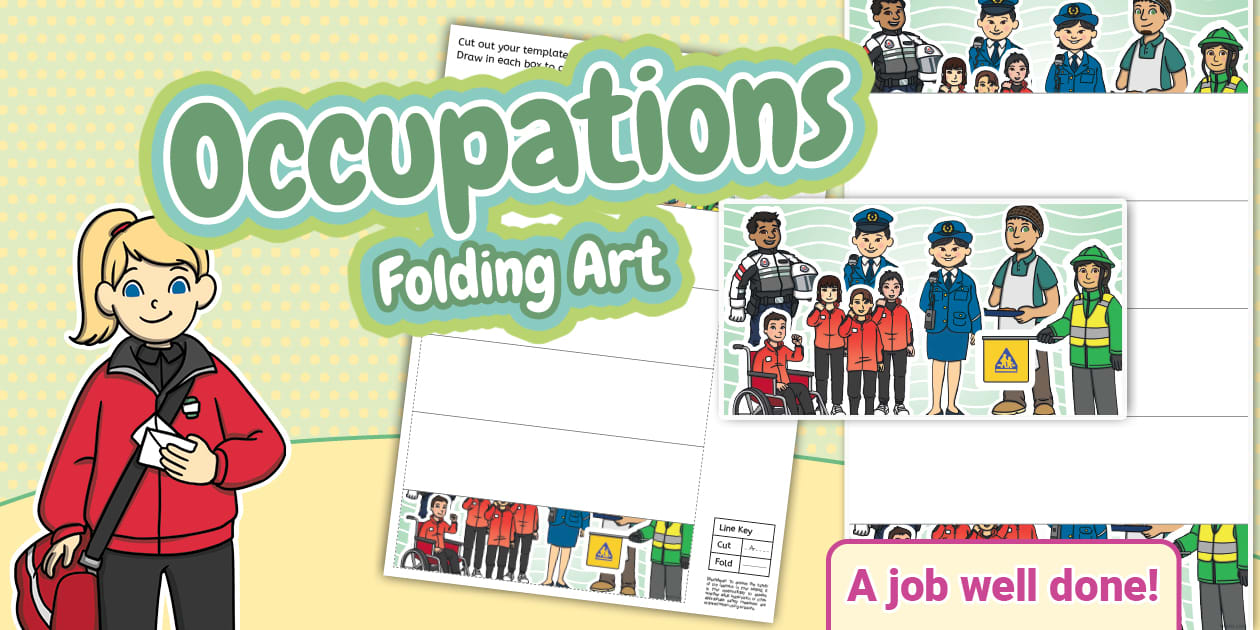 Occupations Folding Art Template