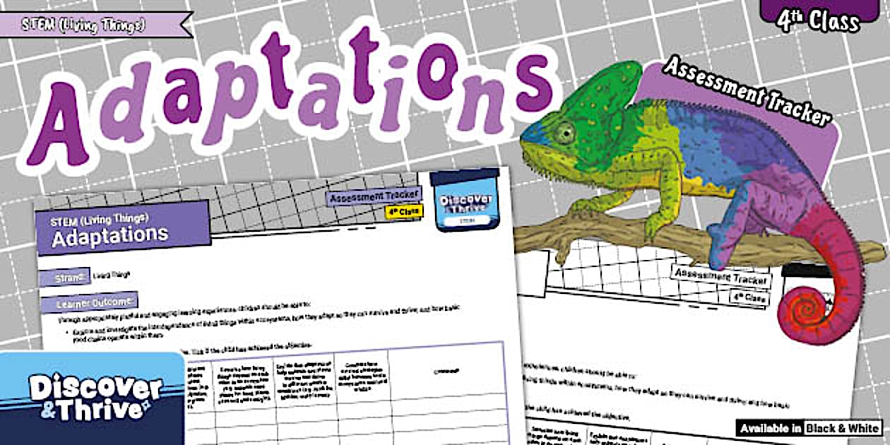 Adaptations Assessment Tracker 4th Class