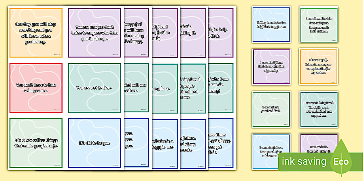 SEN Positive Affirmations Flashcards (teacher made) - Twinkl