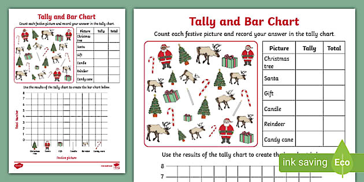 👉 Christmas-Themed Bar and Tally Chart - Twinkl - Maths