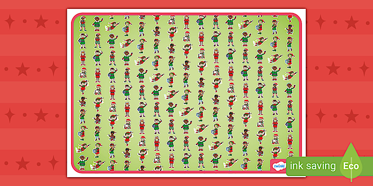 Christmas Elf Lunch Placemat (Teacher-Made) - Twinkl