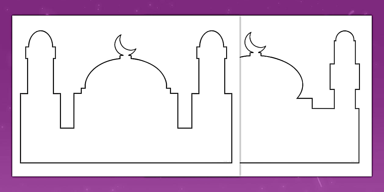 Mosque Template Worksheets (teacher made) - Twinkl