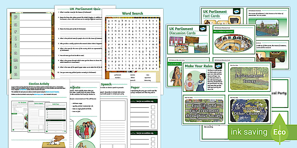 KS2 UK Parliament Activity Pack (teacher made) - Twinkl
