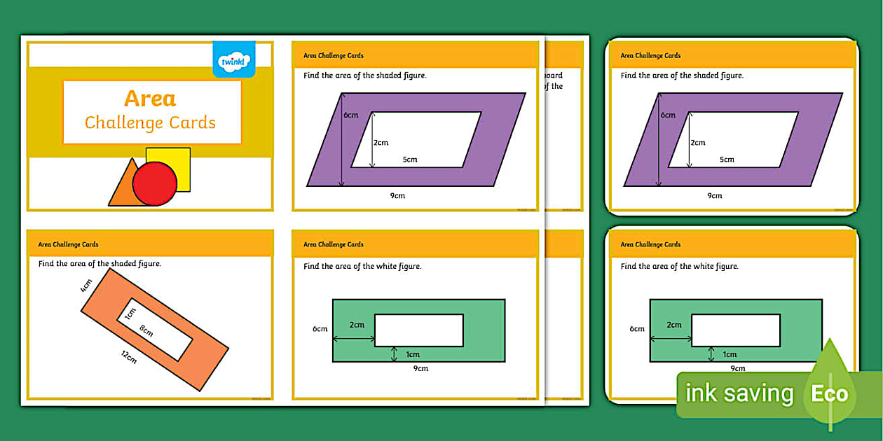 Area Challenge Cards (teacher made) - Twinkl