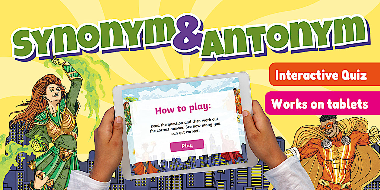 Synonym and Antonym Interactive Sorting Game