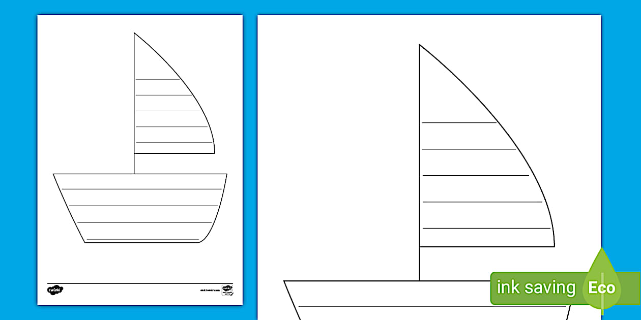 Boat Writing Template (Teacher-Made) - Twinkl