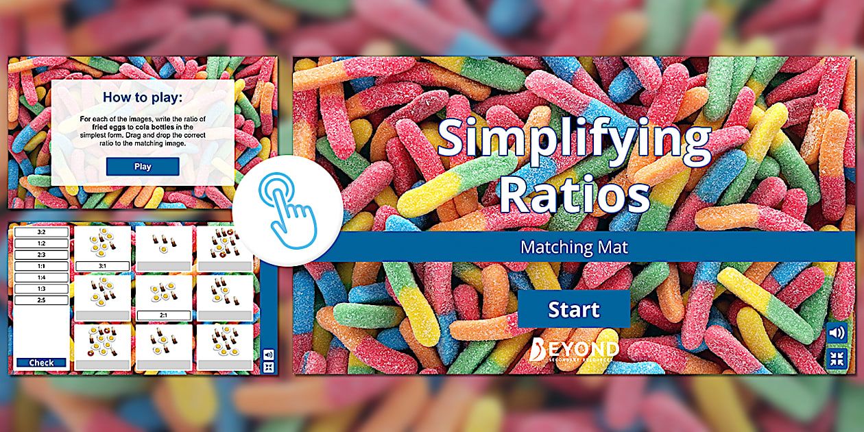 👉 Simplifying Ratios Matching Mat (creat de profesori)