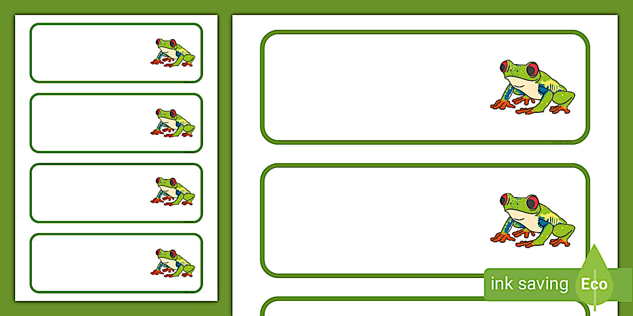 Editable Frog Name Labels (l'enseignant a fait) - Twinkl