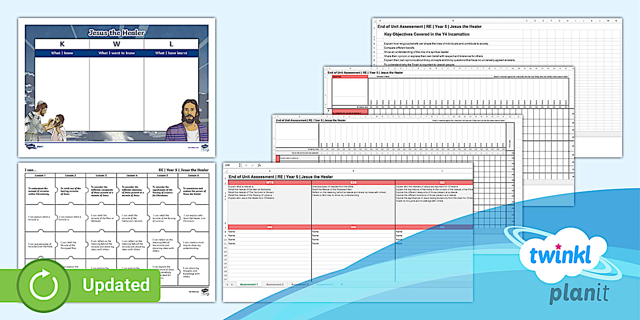 RE: Jesus the Healer Year 5 Unit Assessment Pack - Twinkl