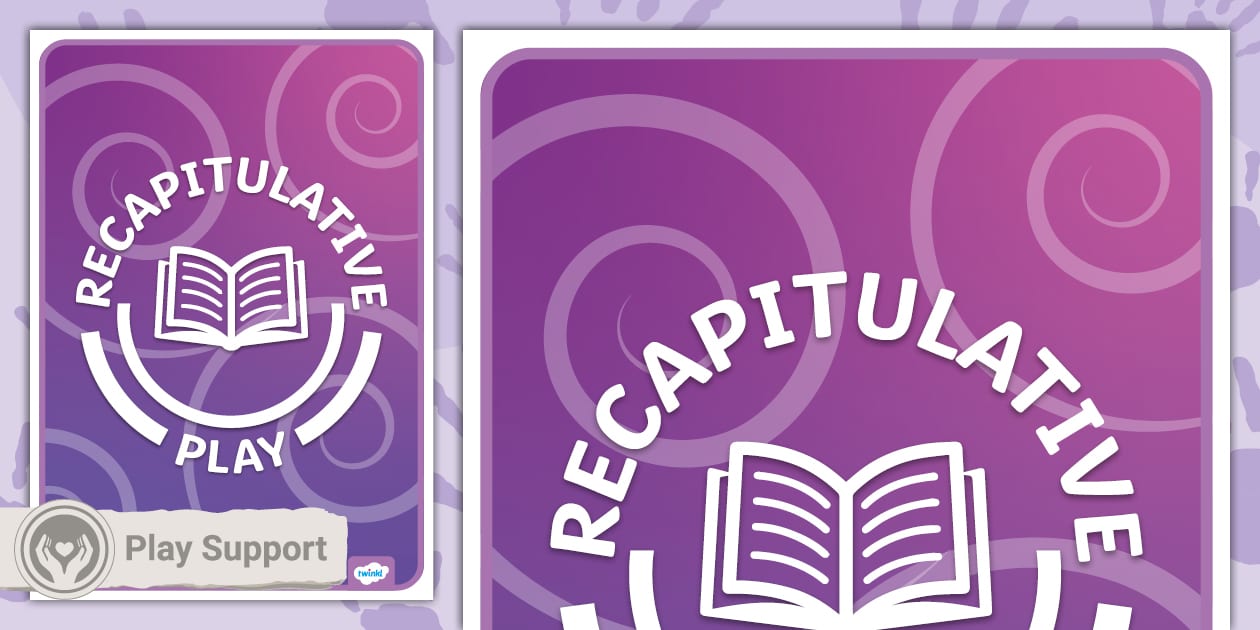 Recapitulative Play Icon Display Poster (teacher made)