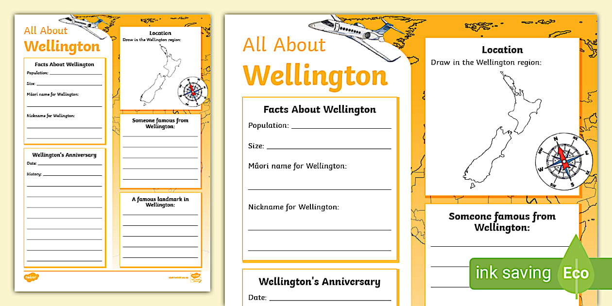 All About Wellington Writing Frame (teacher made) - Twinkl
