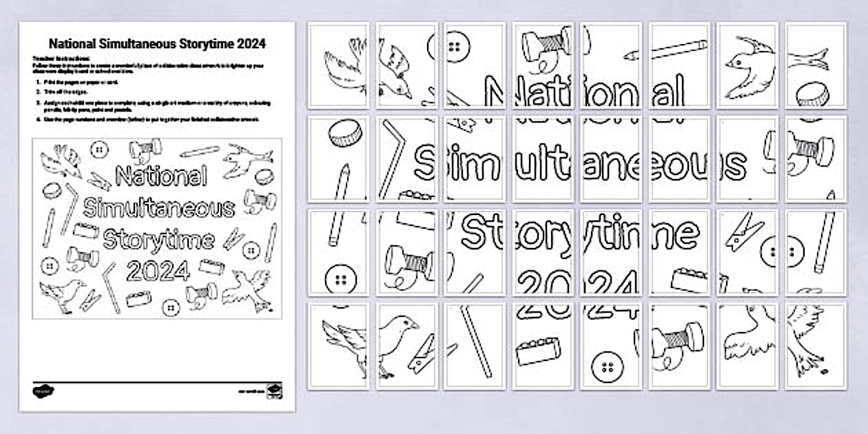 National Simultaneous Storytime 2024 Collaborative Colouring