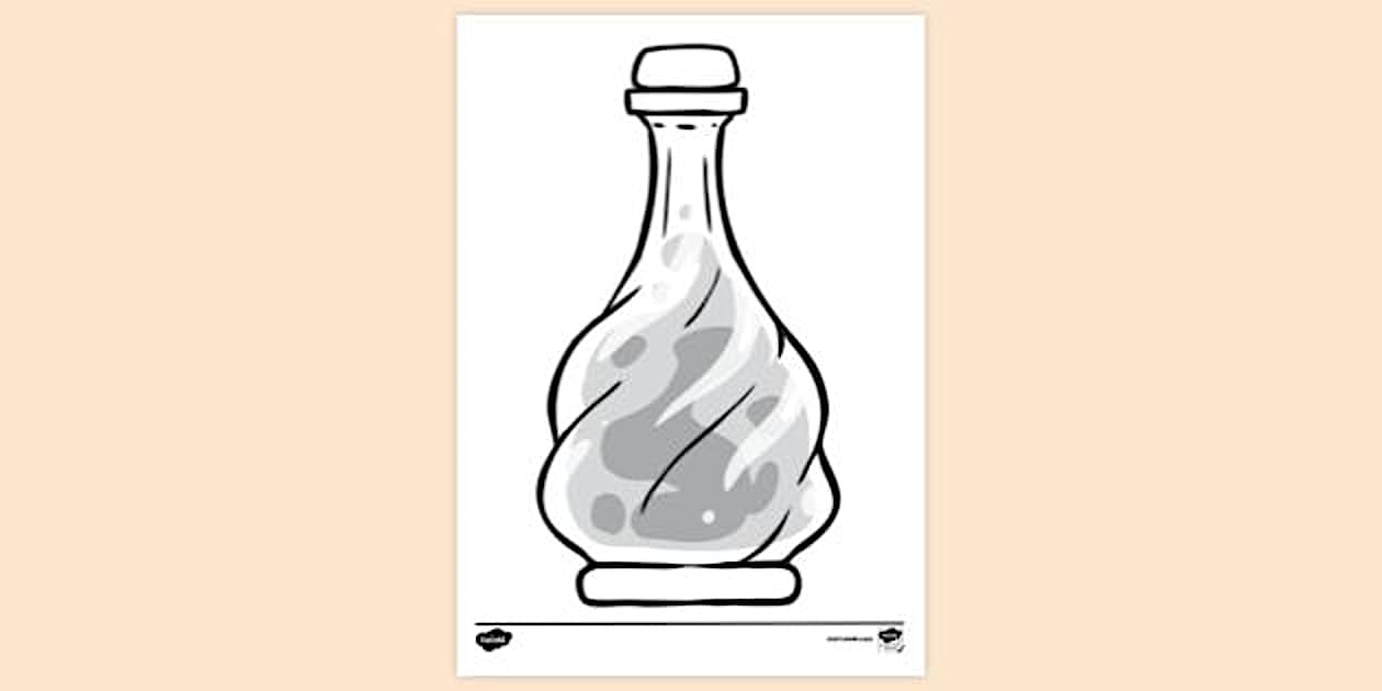 Antique Bottle Colouring Sheet | Colouring Pages - Twinkl