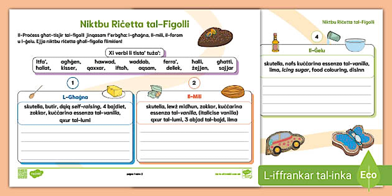 Niktbu Riċetta tal-Figolli (Teacher-Made) - Twinkl