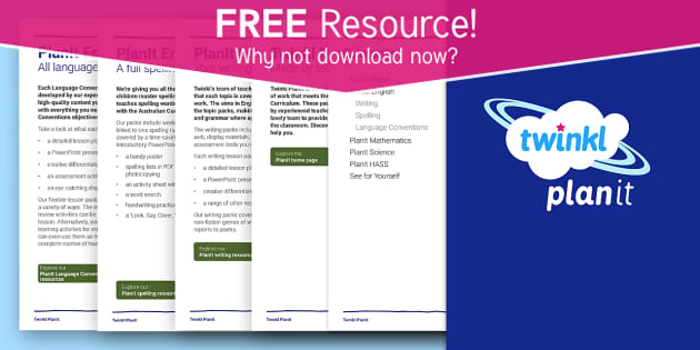 Free PlanIt Australia Product Guide (teacher made)