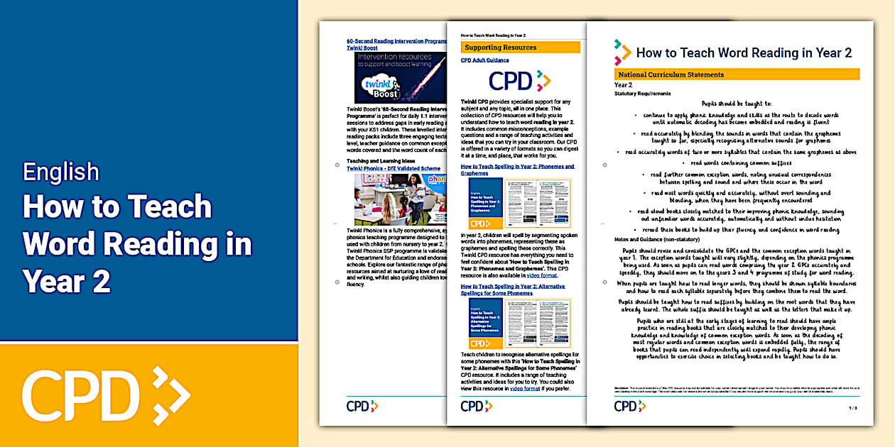 How to Teach Word Reading in Year 2 (teacher made) - Twinkl