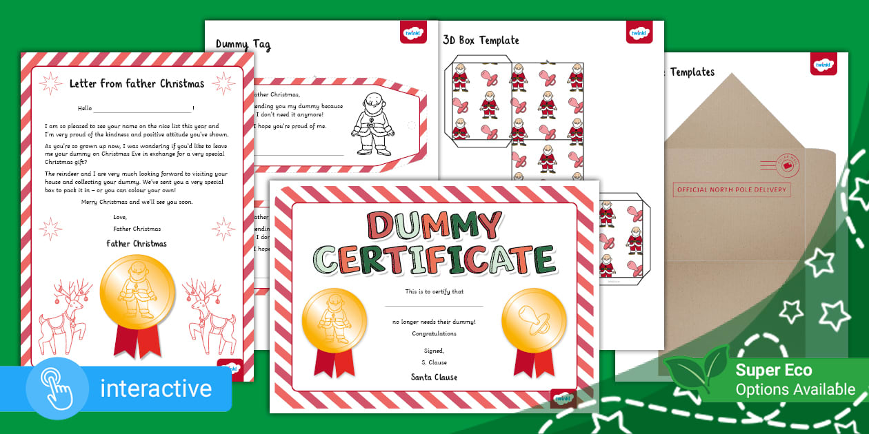 My First Dummy Dumping Christmas Pack (teacher made)