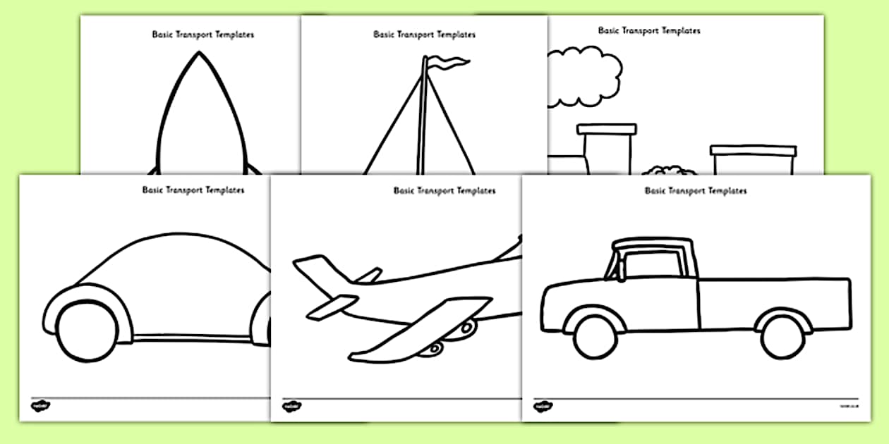 Transport Art KS1 | Basic Transport Template Resource Pack