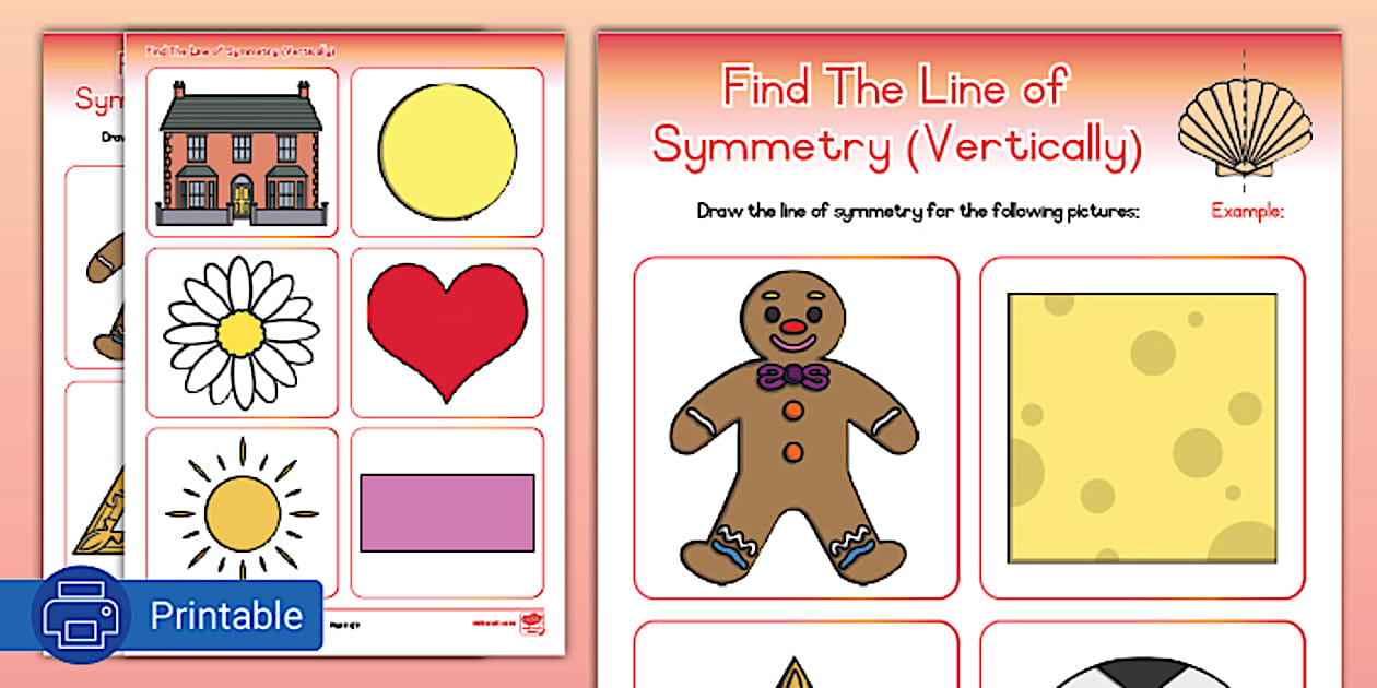 Grade 3 Math: Line of Symmetry (Vertical) - Twinkl
