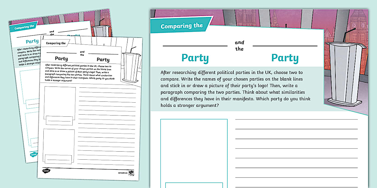 Comparing Political Parties Worksheet (Teacher-Made)