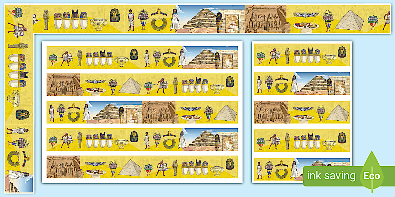 Ancient Egypt Display Borders (teacher made) - Twinkl