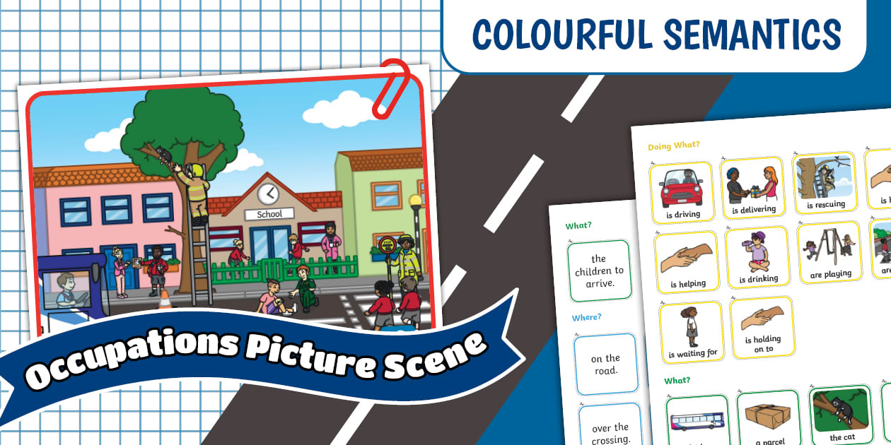 Occupations Colourful Semantics Picture Scene Pack
