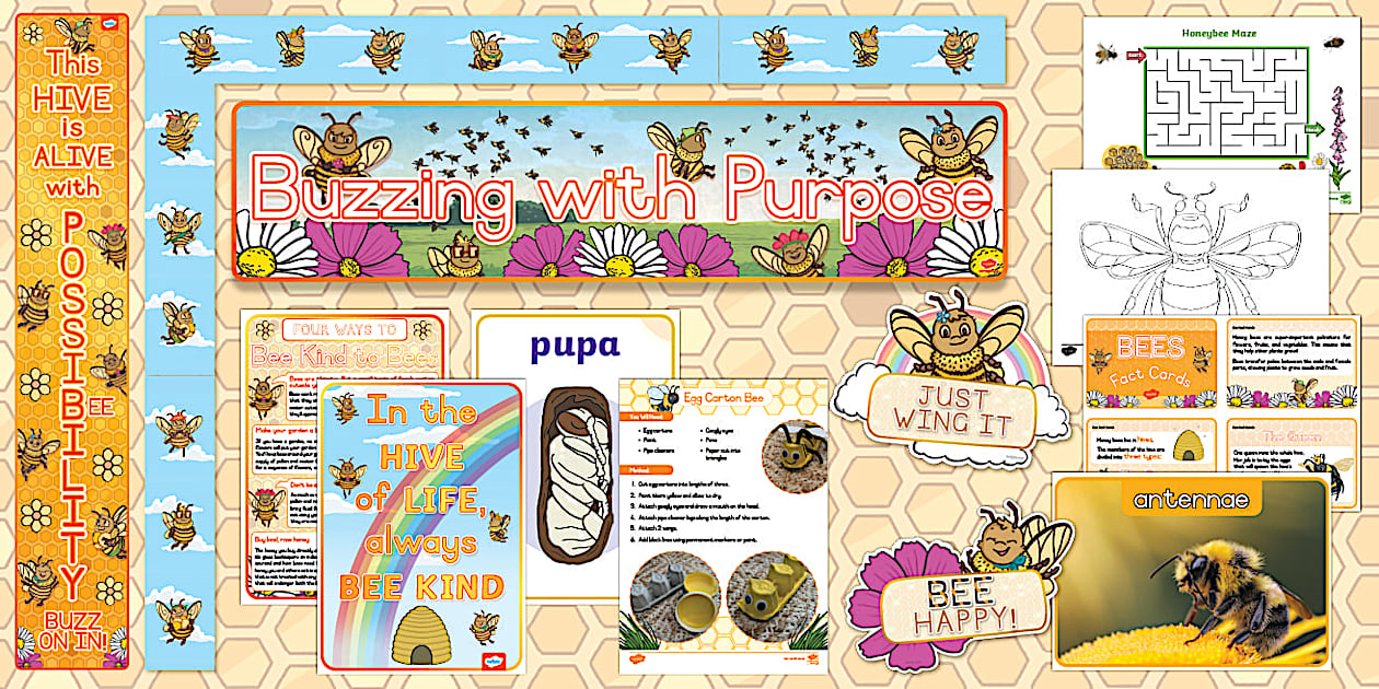 Classroom Themed Decor Resource Pack - Bees - Twinkl