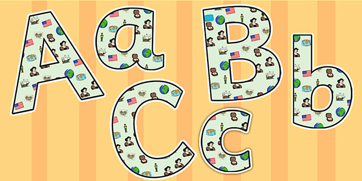 Cursive Christopher Columbus Themed A4 Display Lettering