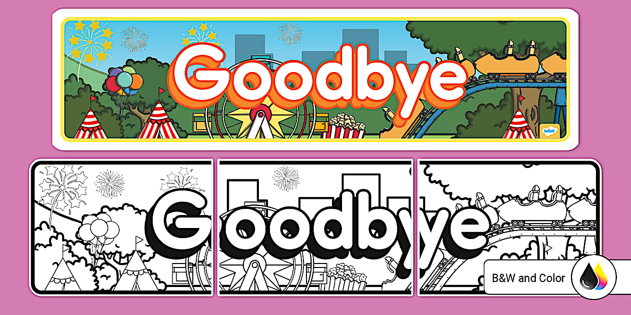 Goodbye Banner (professor feito) - Twinkl