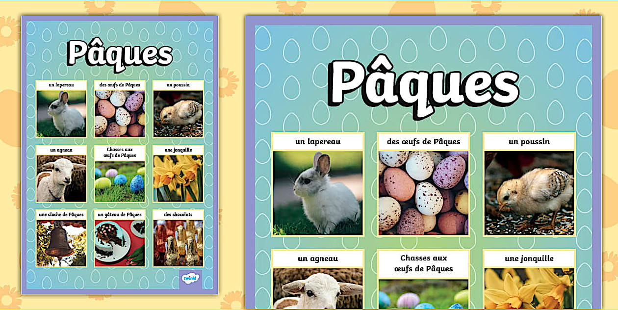 Affiche : Pâques - Twinkl - Fêtes et jours fériés en France