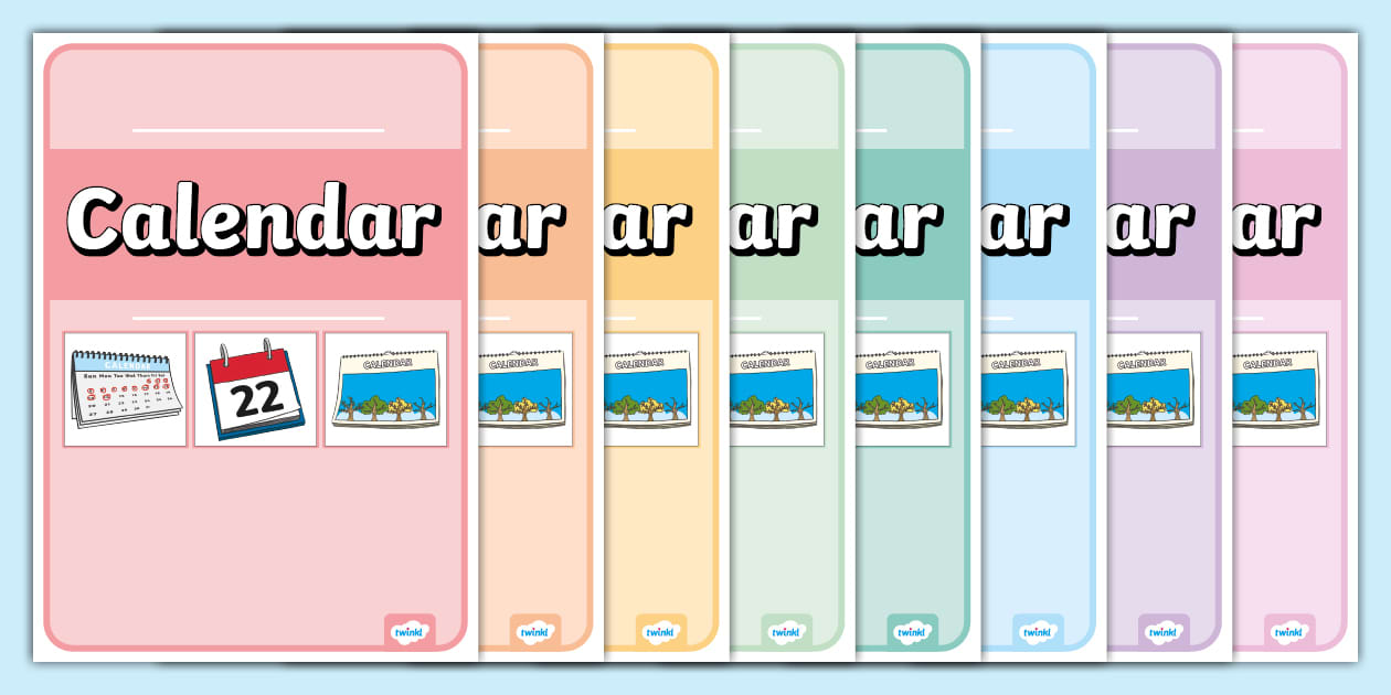 A4 Calendar Divider Covers (teacher made) - Twinkl