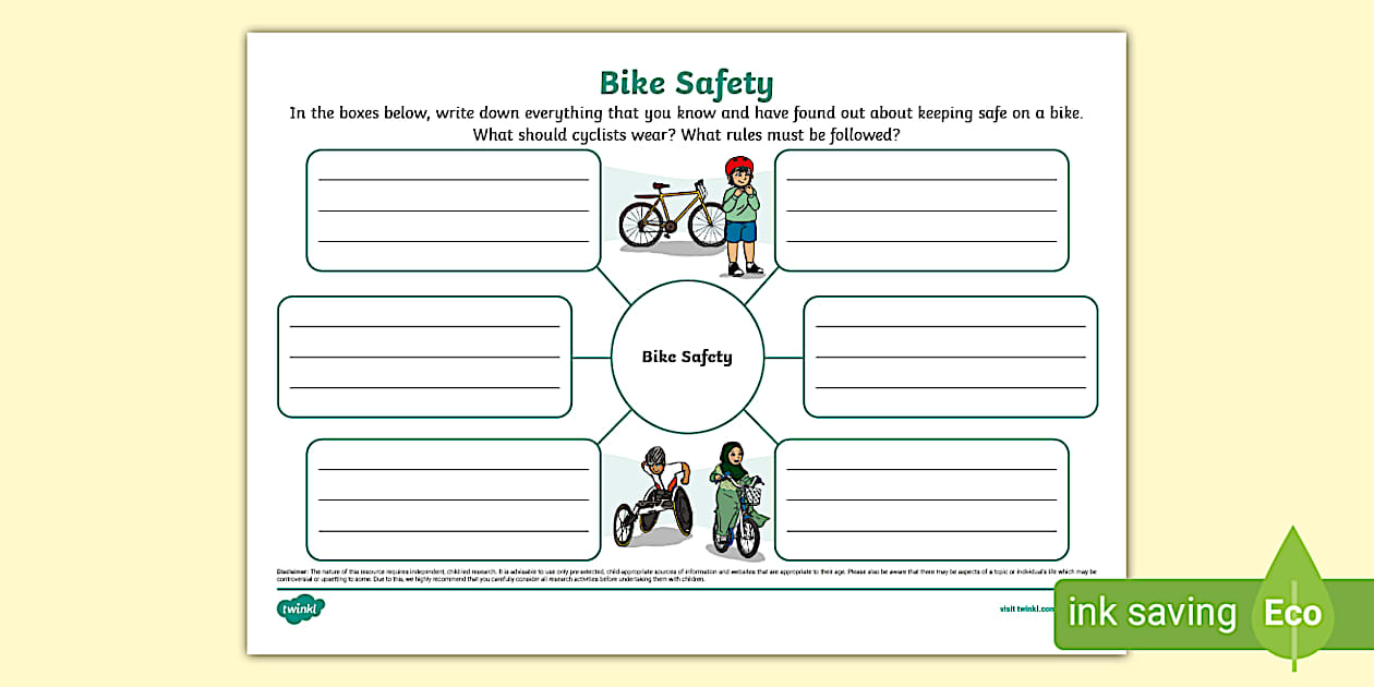 Bike Safety Mind Map (creat de profesori) - Twinkl