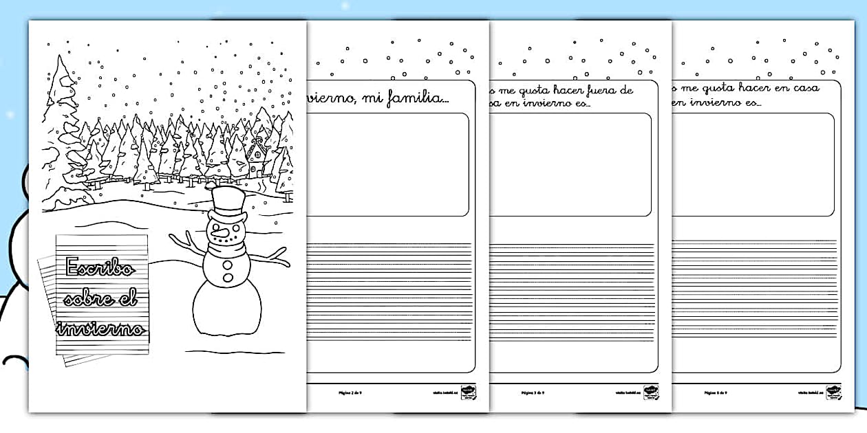 Cuadernillo de actividades: Diario de invierno - Twinkl