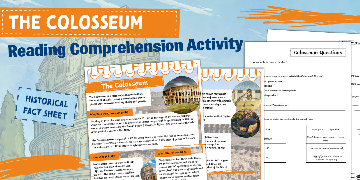LKS2 The Colosseum Reading Comprehension Activity