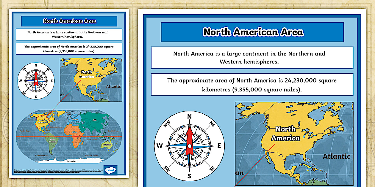 North American Area Display Poster (teacher made) - Twinkl