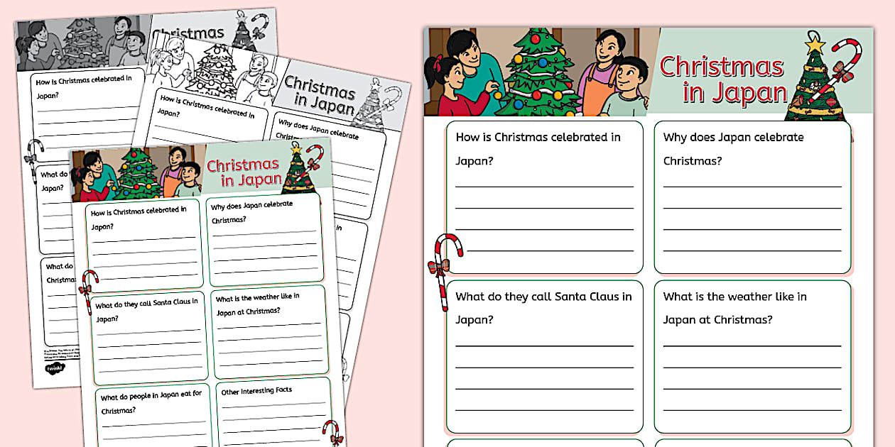 Christmas in Japan Fact File Template - Twinkl