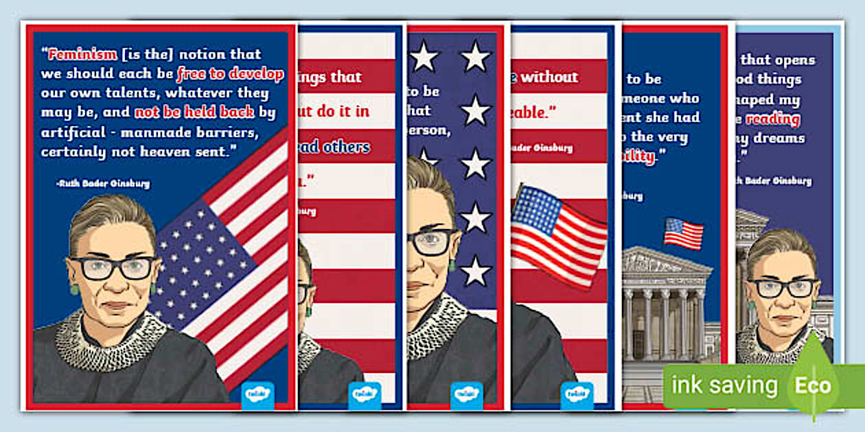 Ruth Bader Ginsburg Inspirational Quotes Posters - Twinkl