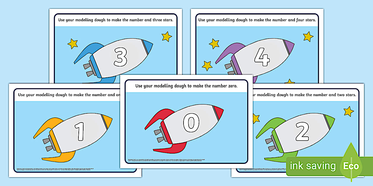 Rocket Modelling Dough Mats (1-10) | Twinkl (teacher made)
