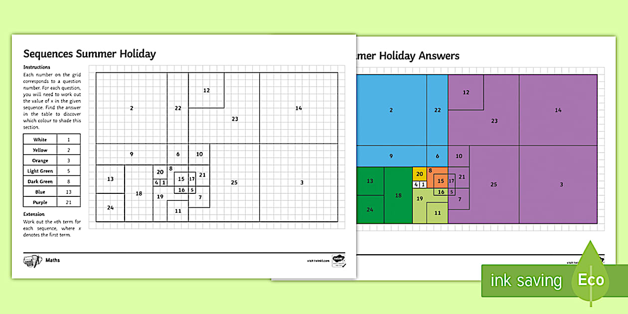 Colour by Number | KS3 Algebra PDF | Beyond Maths - Twinkl