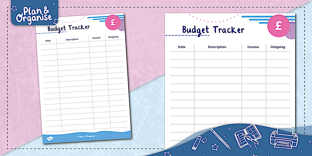 Budget Tracker - Planner Insert | Twinkl Busy Bees - Twinkl